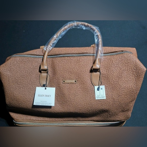 Ellen Tracy | Bags | New Ellen Tracy Floral Pattern Vegan Leather ...